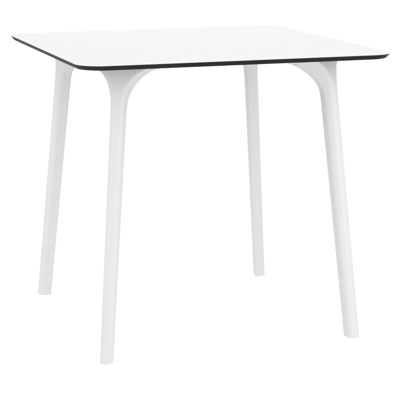 5-Piece White & Red Square Dining Set 32.25" | Christmas Central