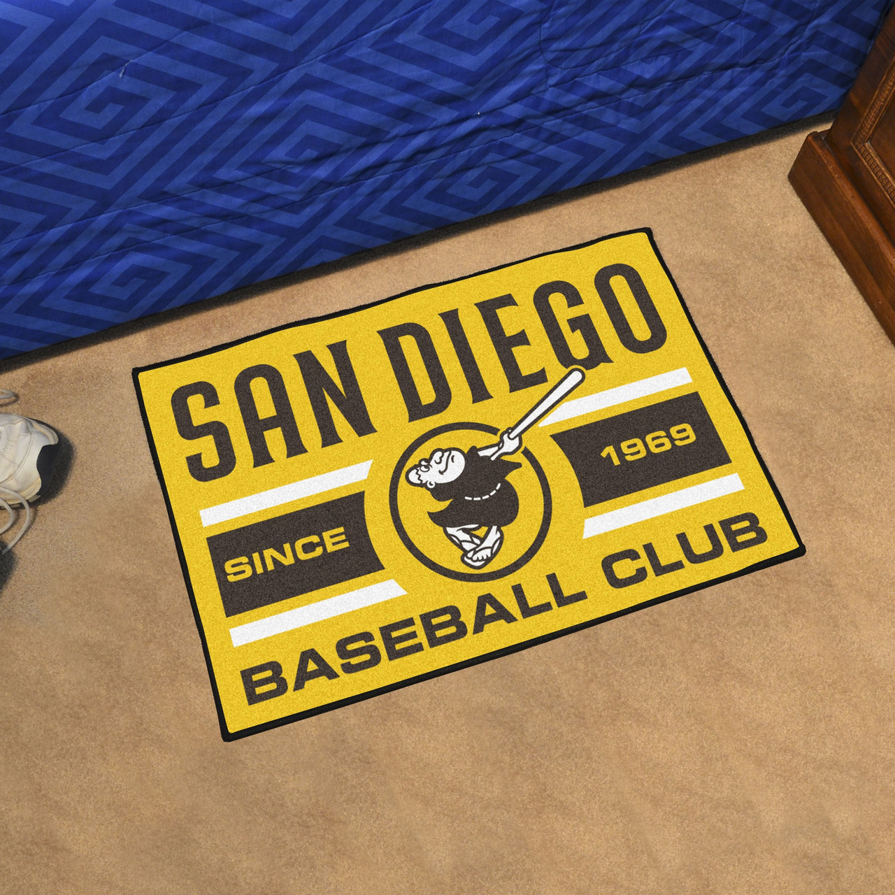 1.5' x 2.5' MLB San Diego Padres Rectangular Mat Rug | Christmas Central
