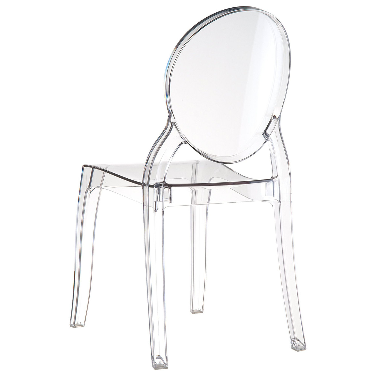 35.5" Clear Transparent Outdoor Patio Bistro Chair | Christmas Central