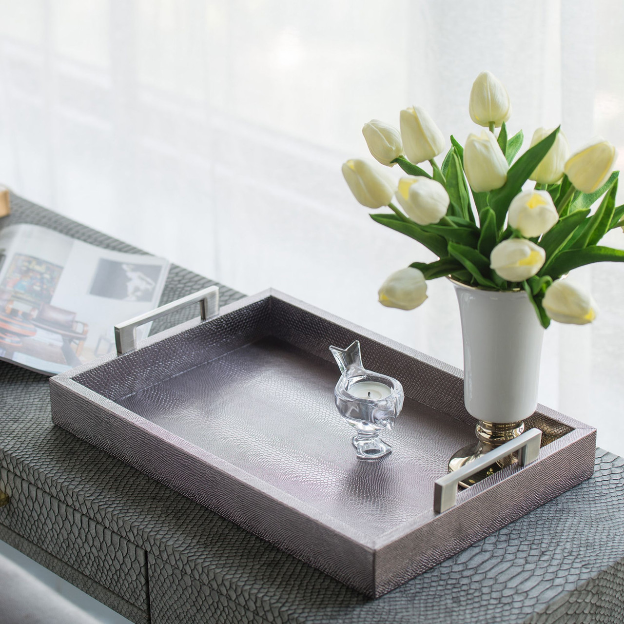 Snake Printed Nesting Trays with Handles - 19" - Set of 3 | Christmas ...