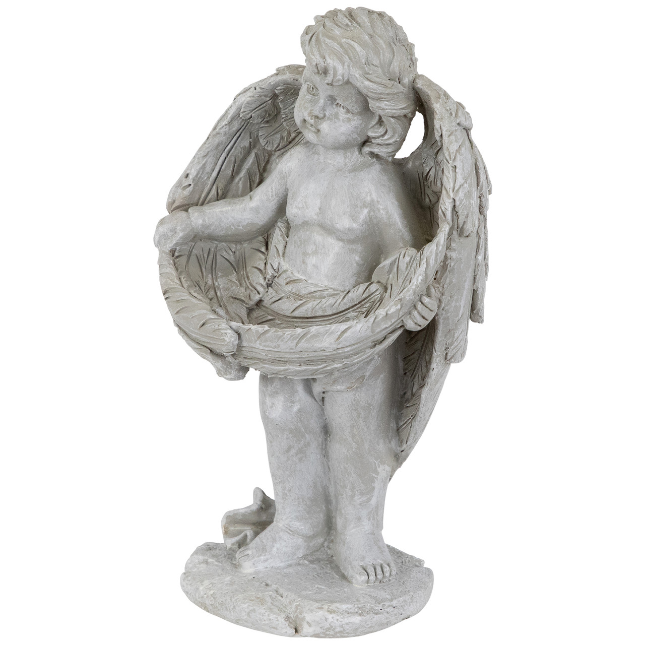 Cherub Wrapped in Wings Outdoor Garden Statue - 8" | Christmas Central