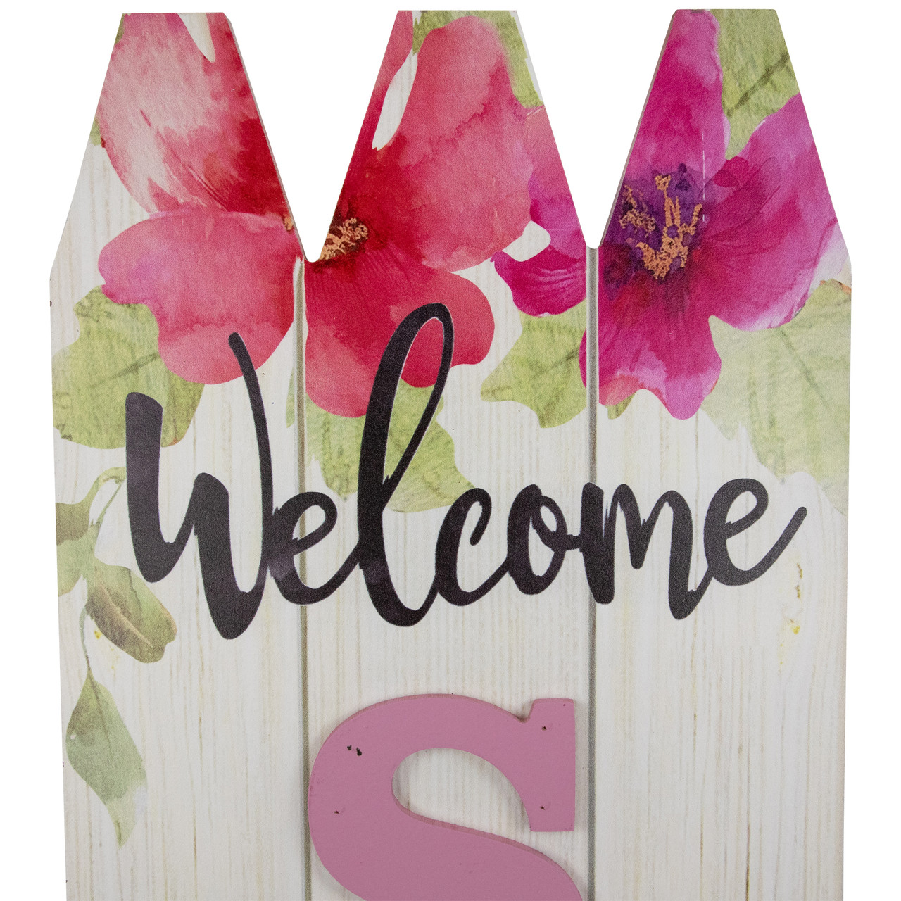 40" Welcome Spring Floral Outdoor Porch Board Sign Decoration ...