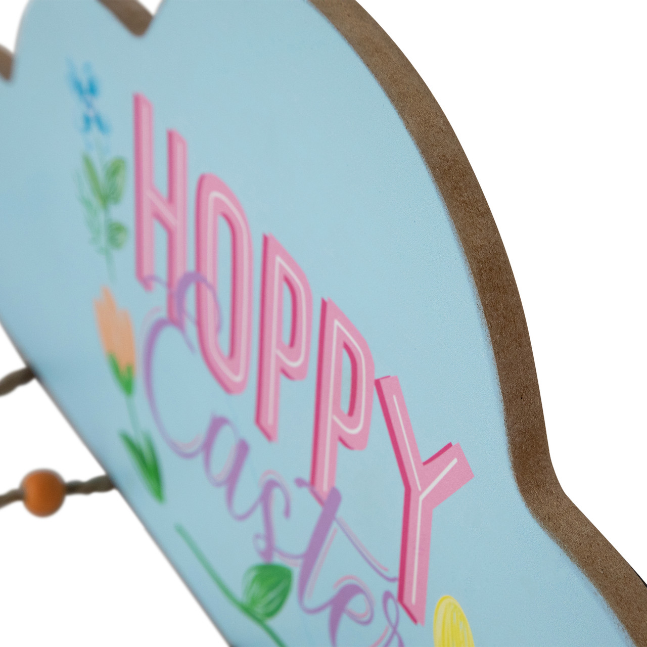 Hoppy Easter Wooden Wall Sign with Bunny & Eggs - 15.75" | Christmas ...