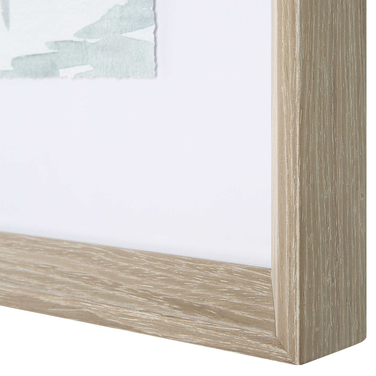 Lake Framed Rectangular Prints Wall Art - 26" - Smokey Blue & Olive ...