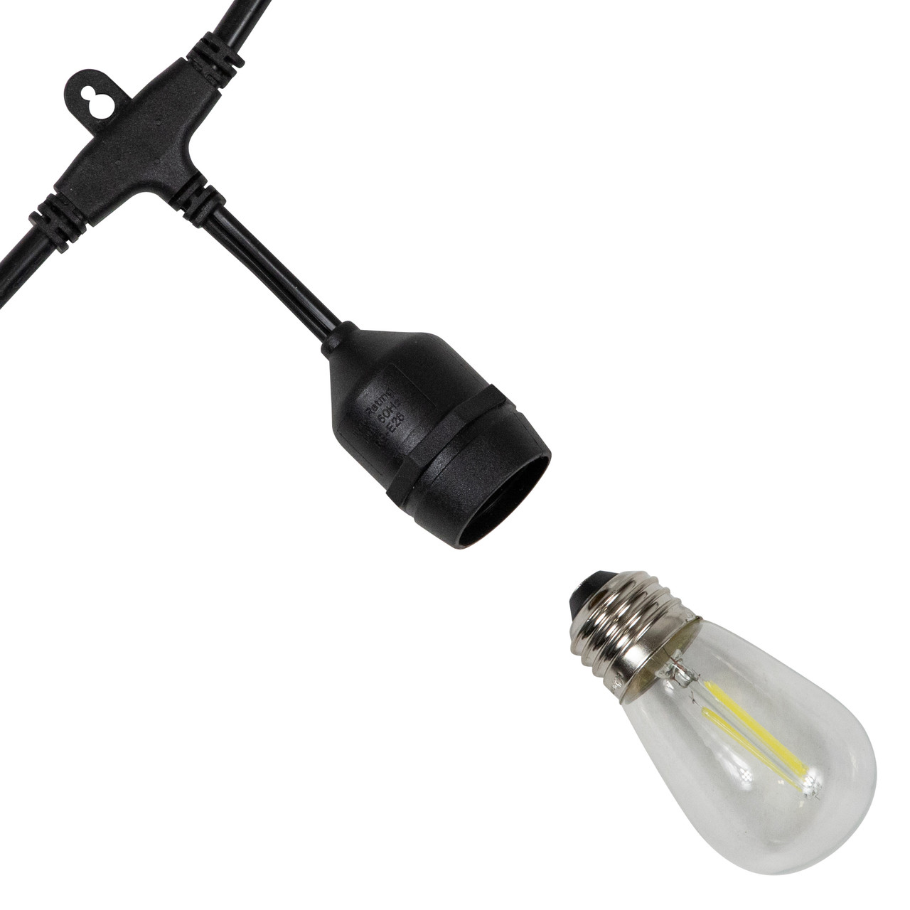 LED S14 Patio String Lights - Clear - 19.25' Black Wire - 20 ct ...