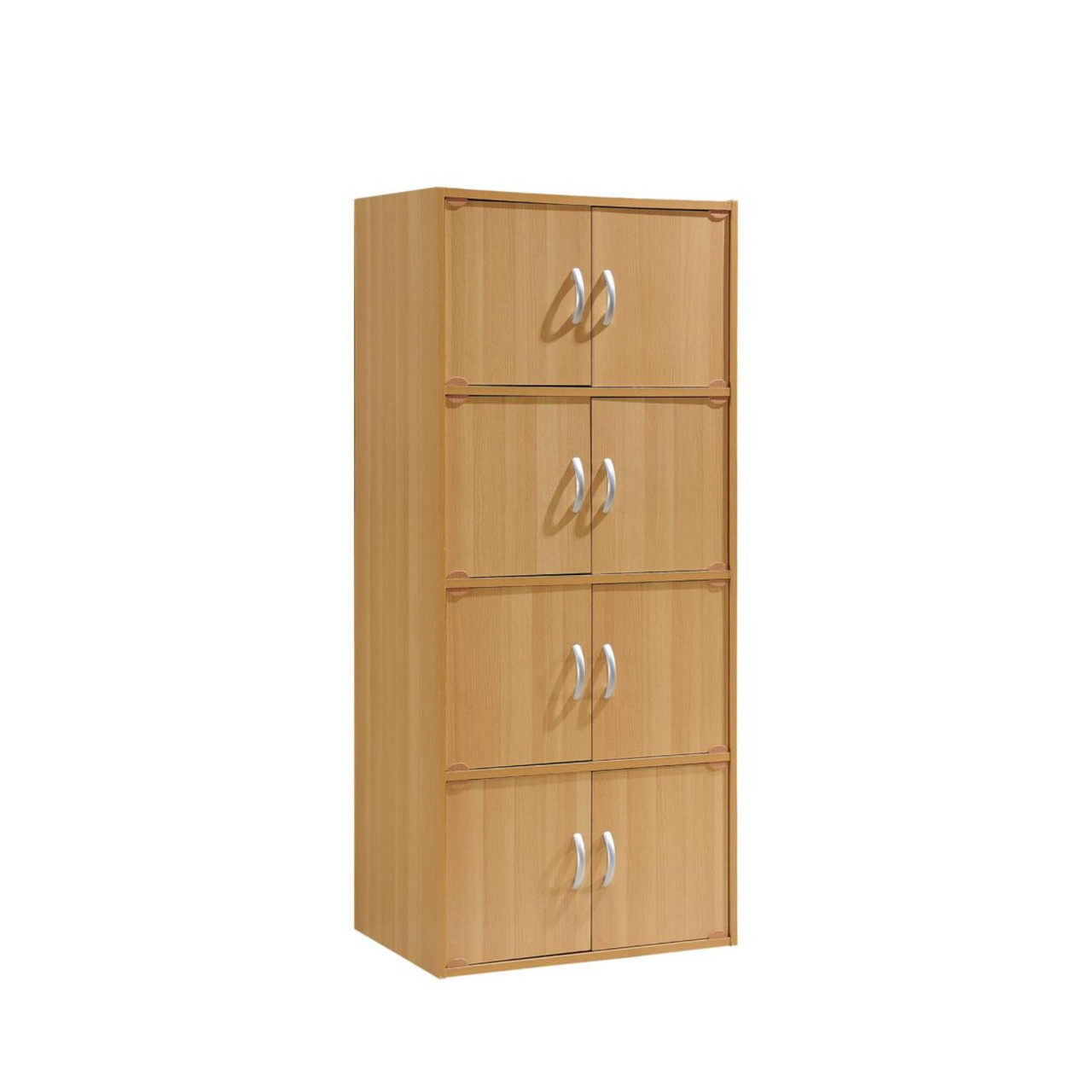 54" Beech Beige Multi-Purpose Bookcase Cabinet with Doors | Christmas ...