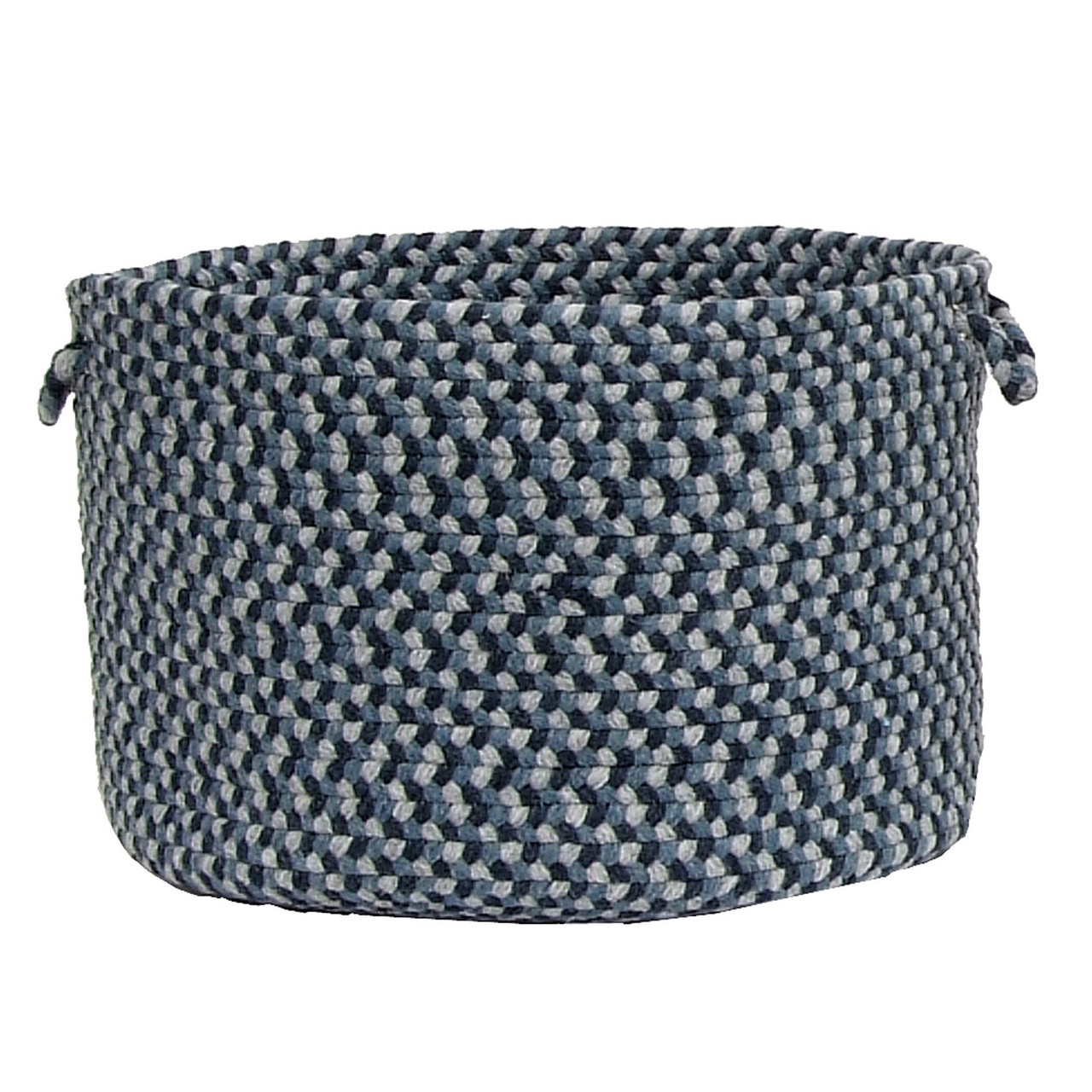 14-Inch Blue Handmade Braided Basket | Christmas Central