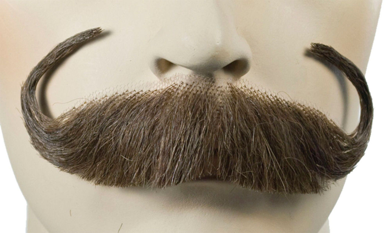 Chestnut Brown Handlebar Men Adult Halloween Mustache Costume Accessory ...