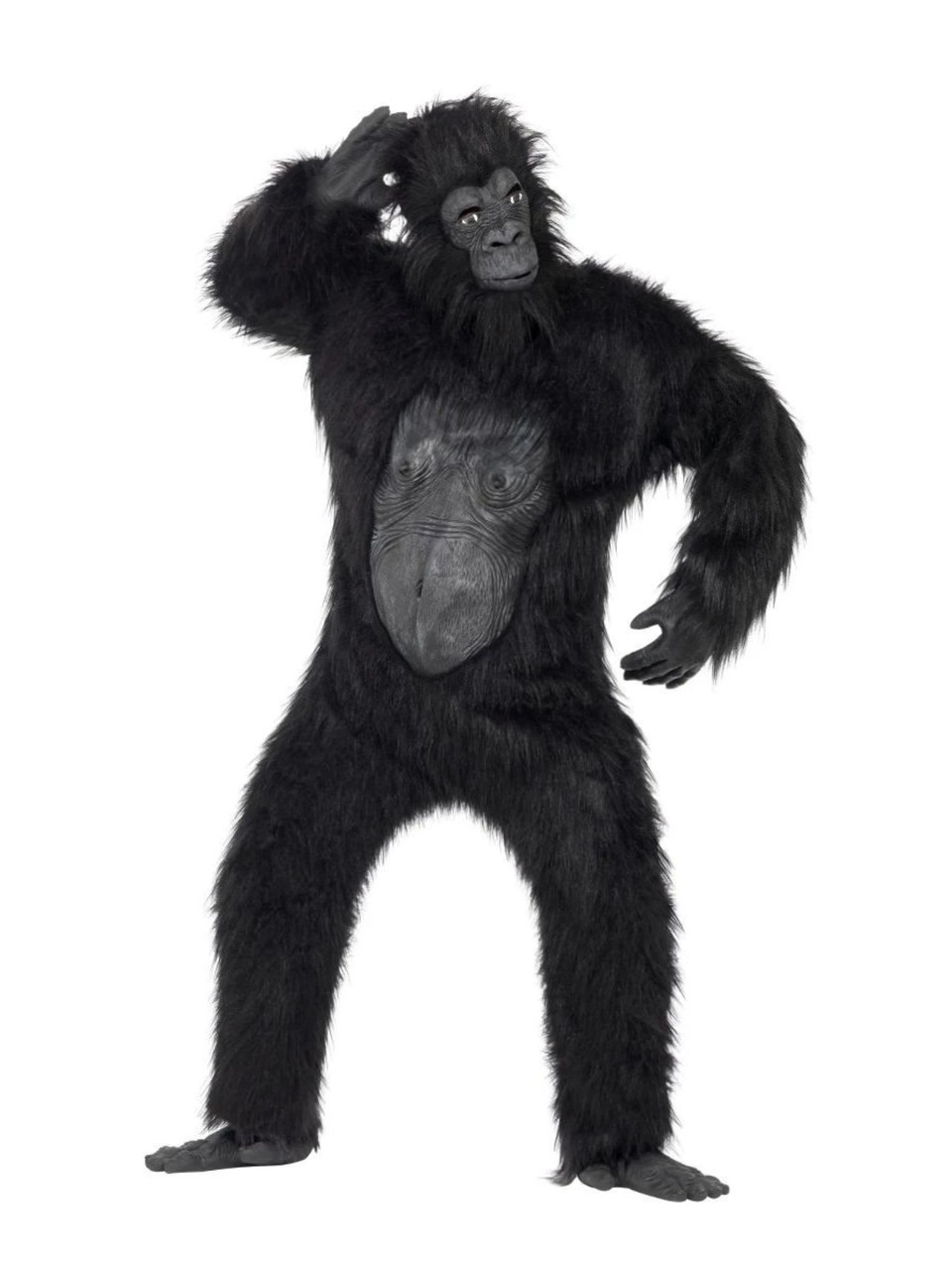 40" Black Gorilla Unisex Adult Halloween Costume with Chest | Christmas ...