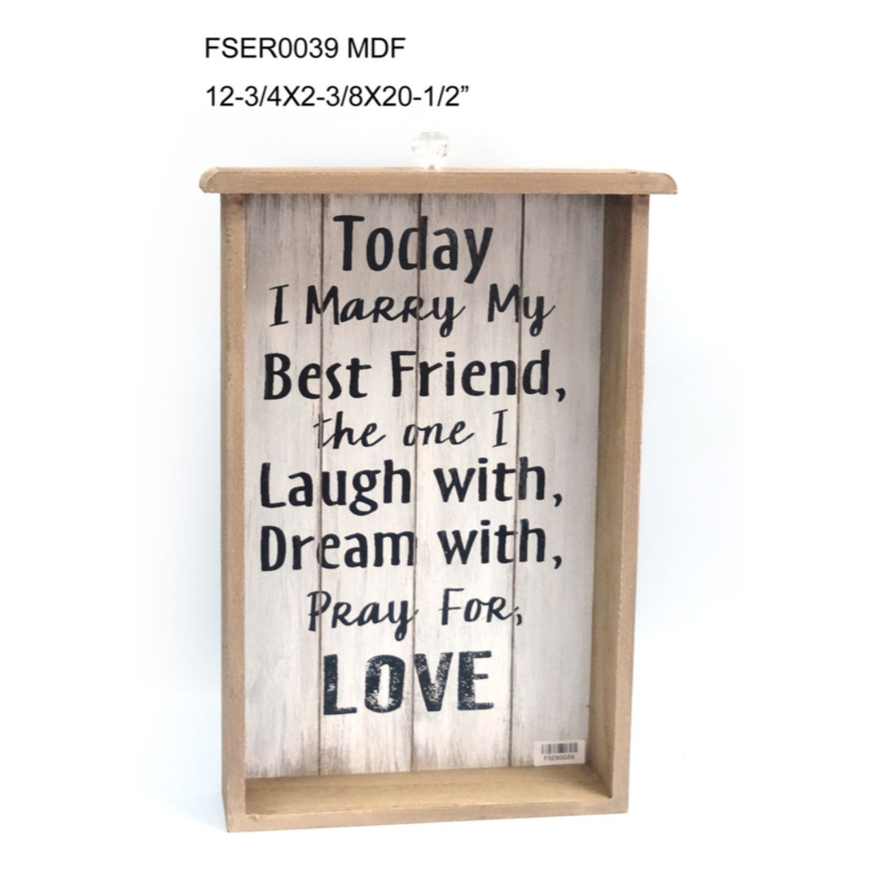 20.5" Brown & White Distressed Finish Best Friend Wall Plaque ...