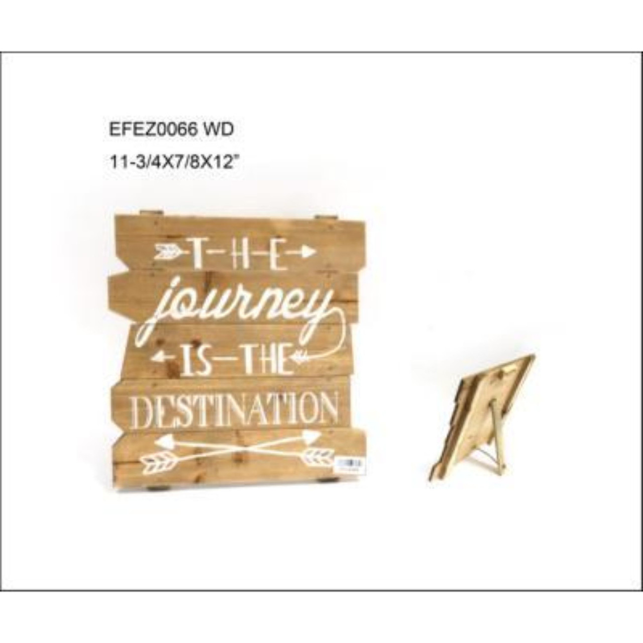 12" Brown & White "The Journey Is The Destination" Tabletop Plaque ...