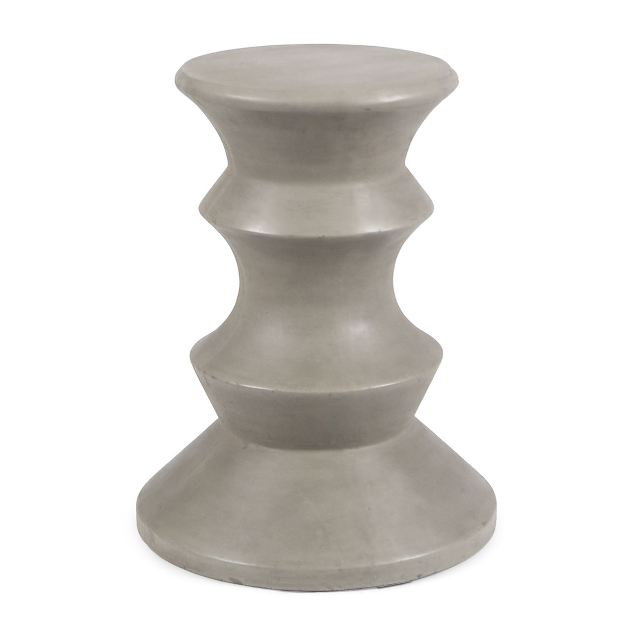 20" Light Gray Contemporary Solid Round Side Table | Christmas Central