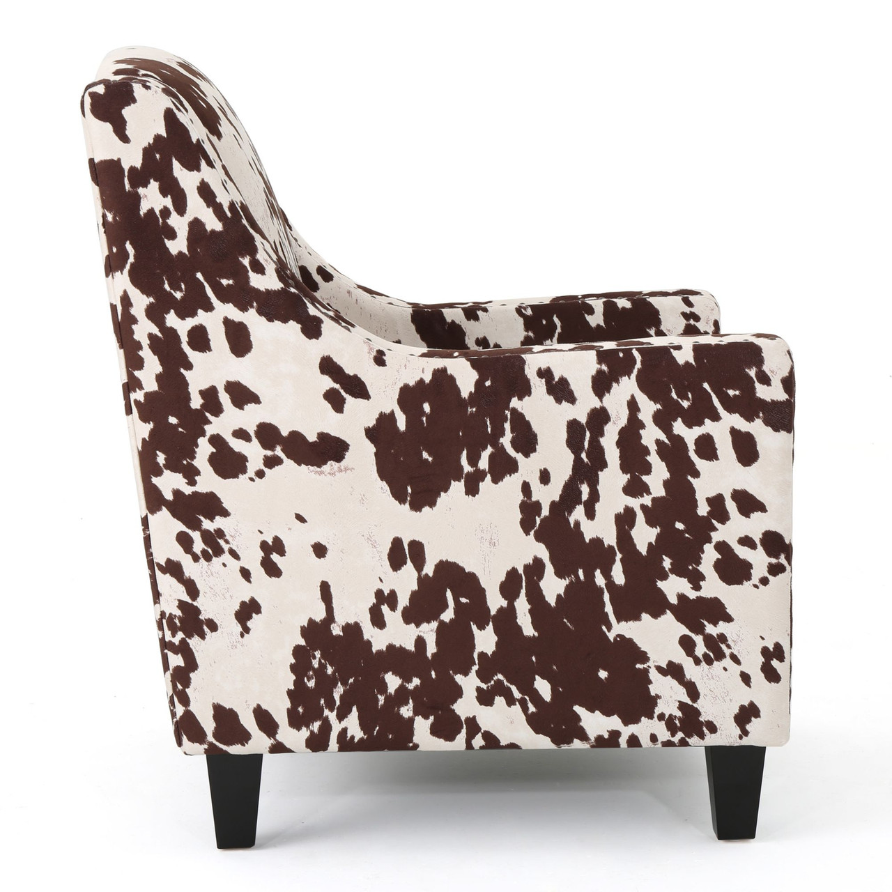37.5" Brown & White Hand Crafted Contemporary Studded Milk Cow Club ...