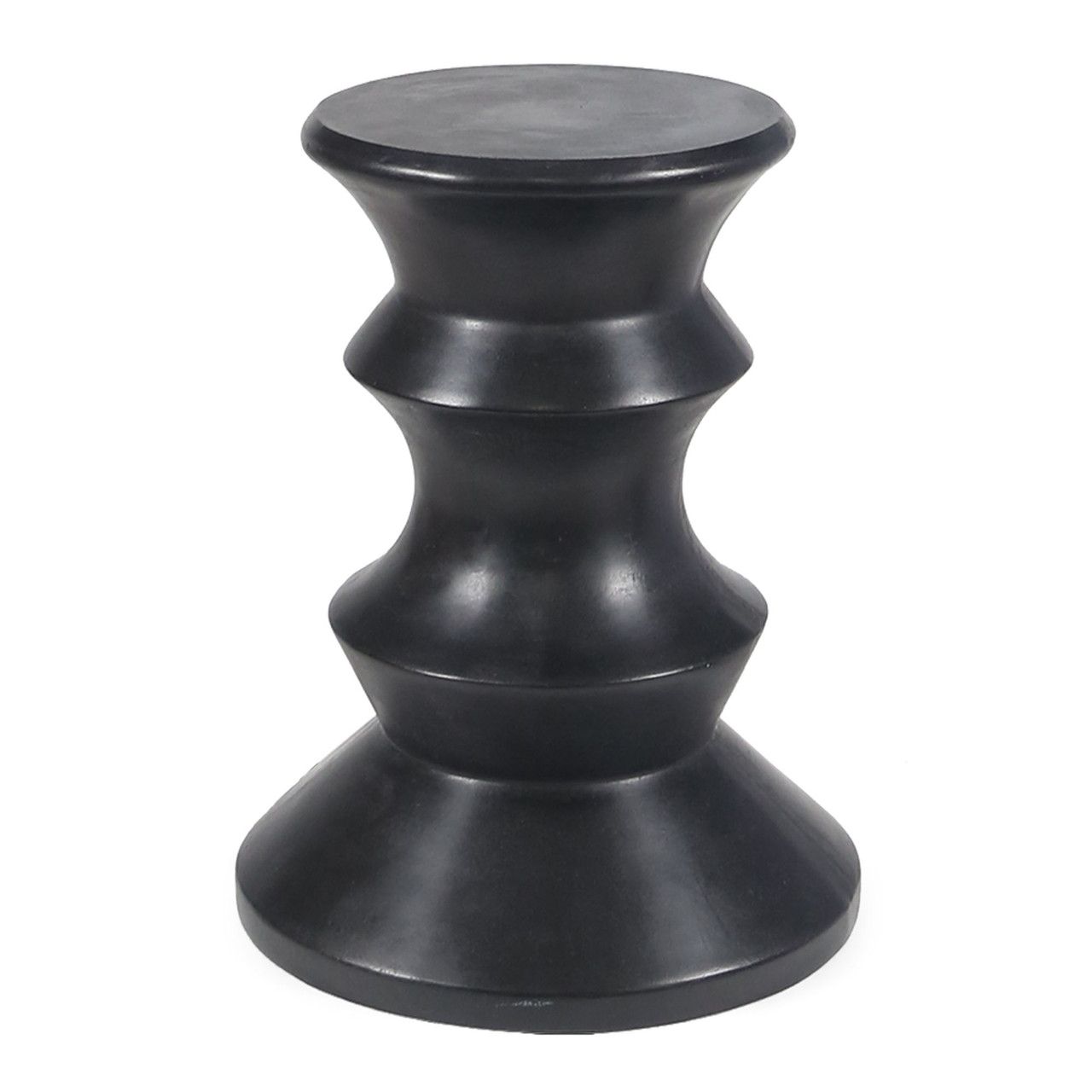 20" Black Contemporary Solid Round Side Table | Christmas Central