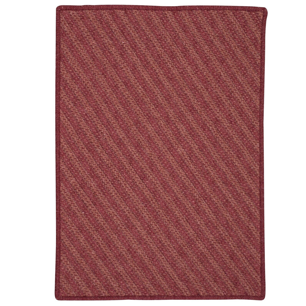 12' x 15' Red & Brown Diagonal Design Rectangular Braided Area Rug ...
