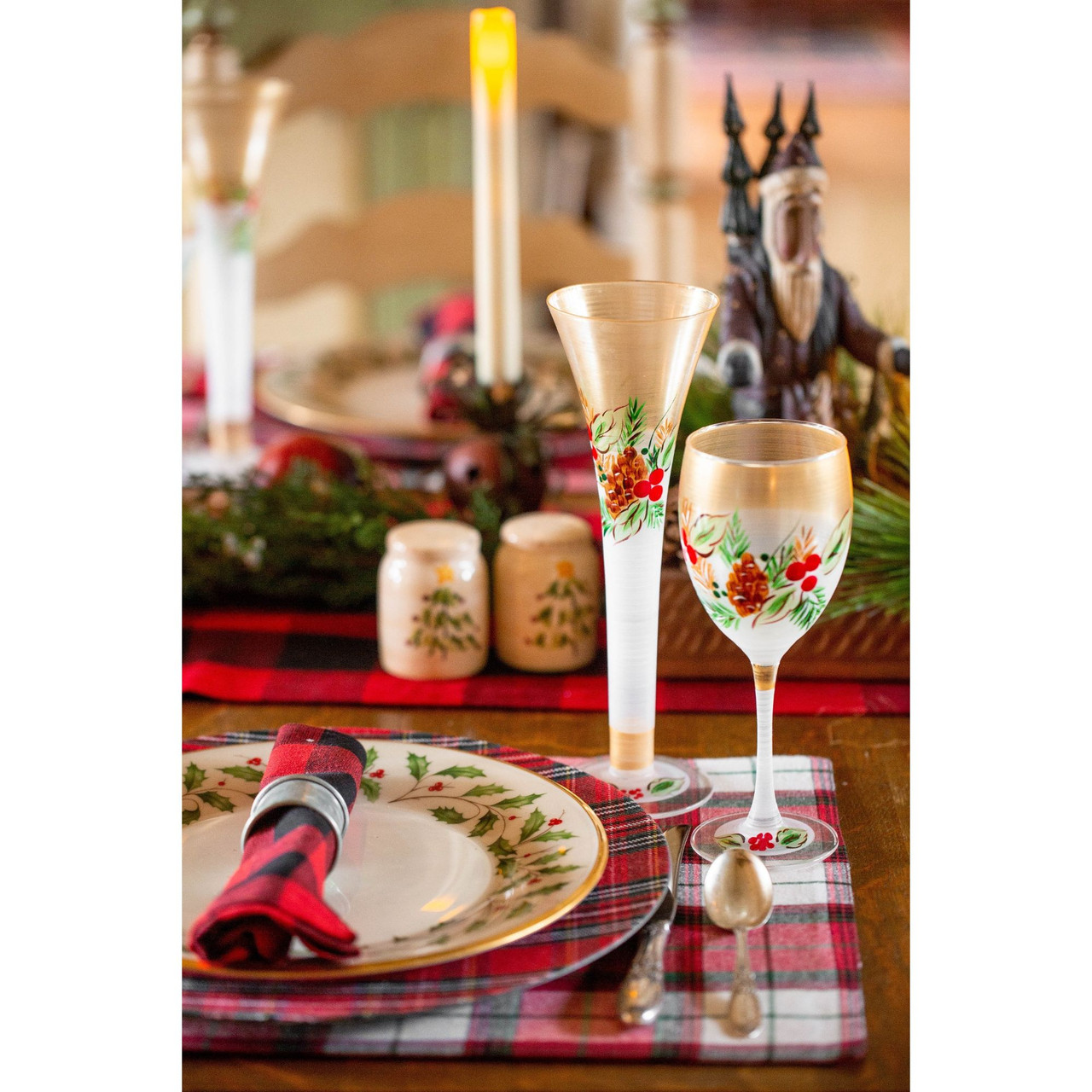 8” Black Forest Pine Wine Set of 2 | Christmas Central