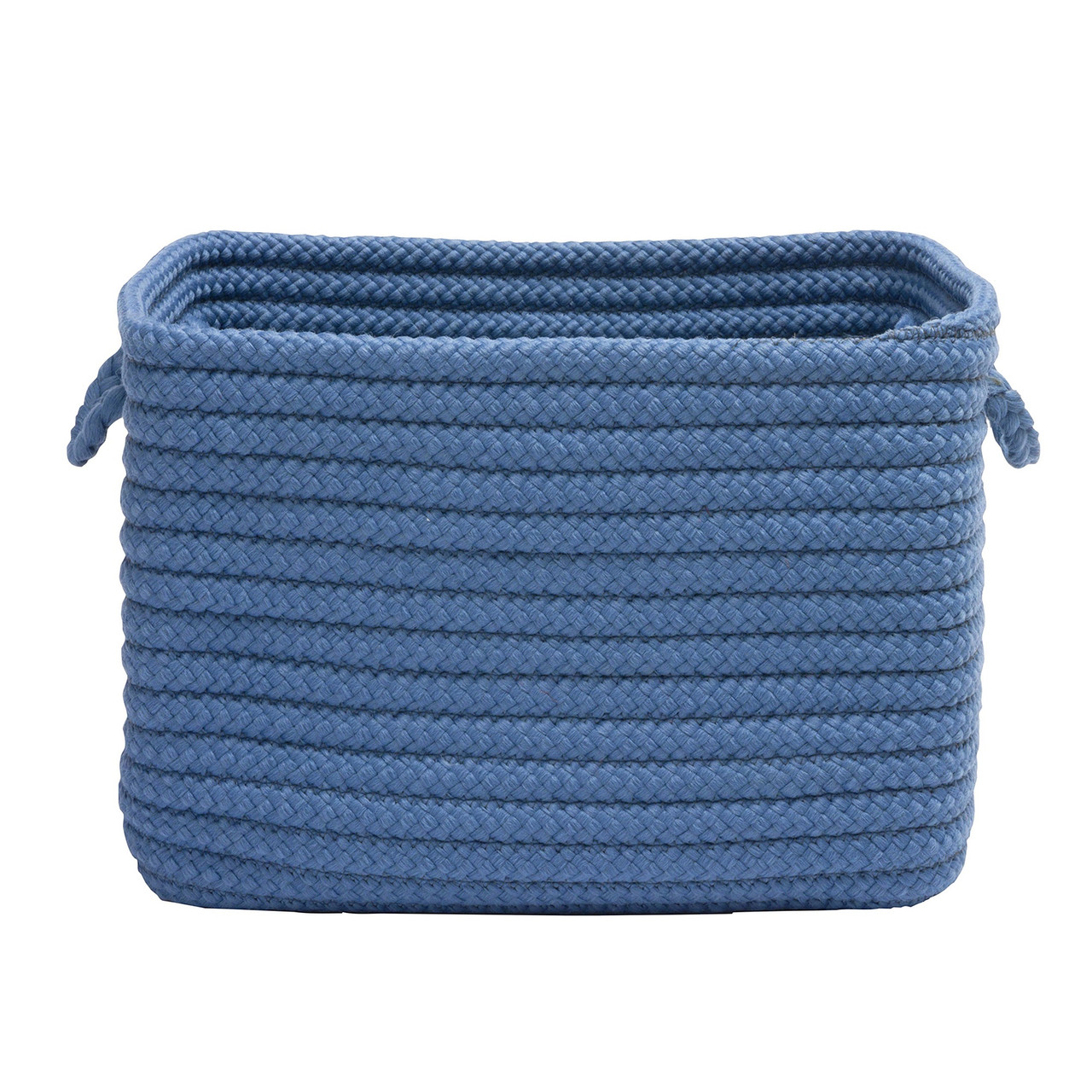 12" Sapphire Blue Rectangular Handmade Braided Basket | Christmas Central