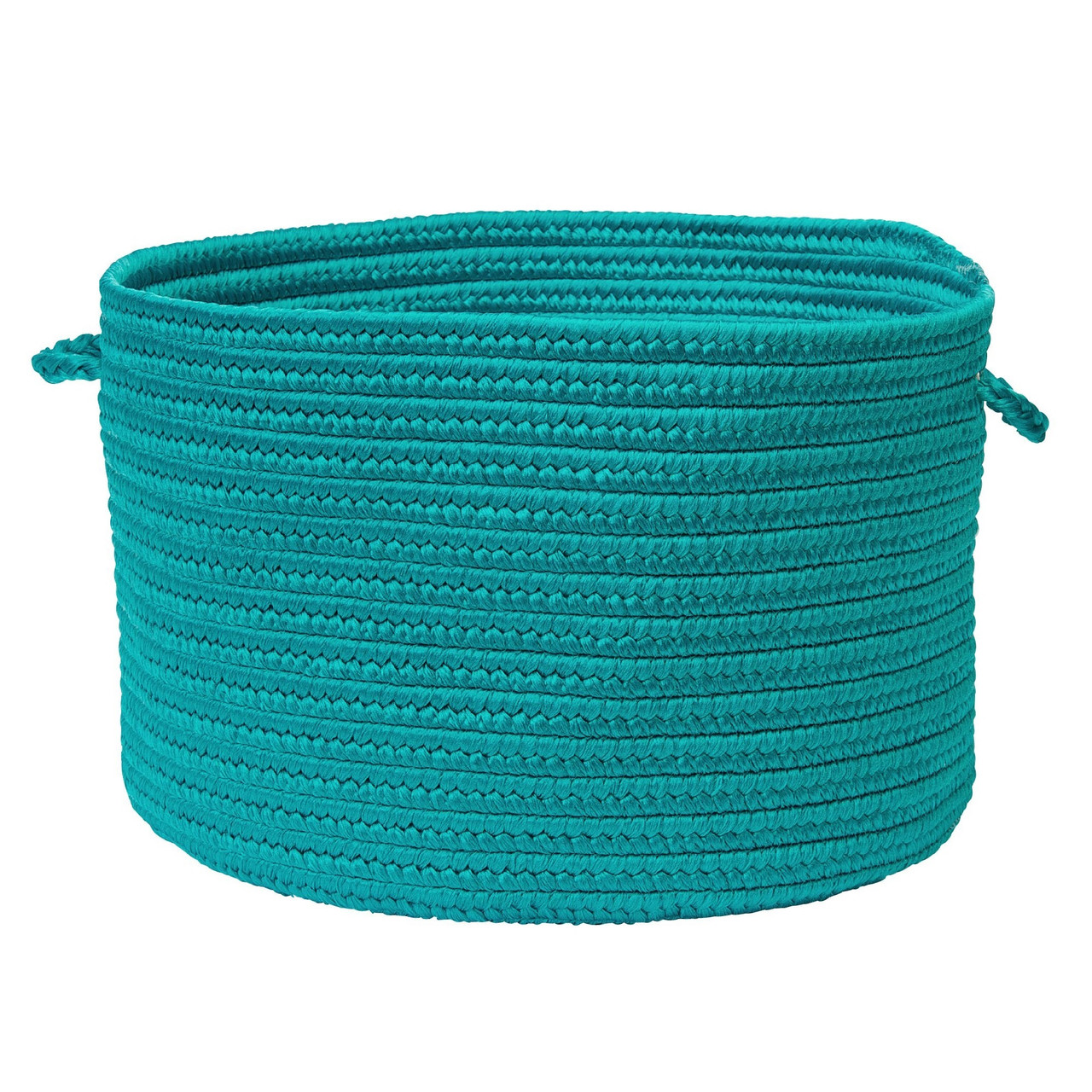 14" Turquoise Blue Handmade Braided Basket | Christmas Central