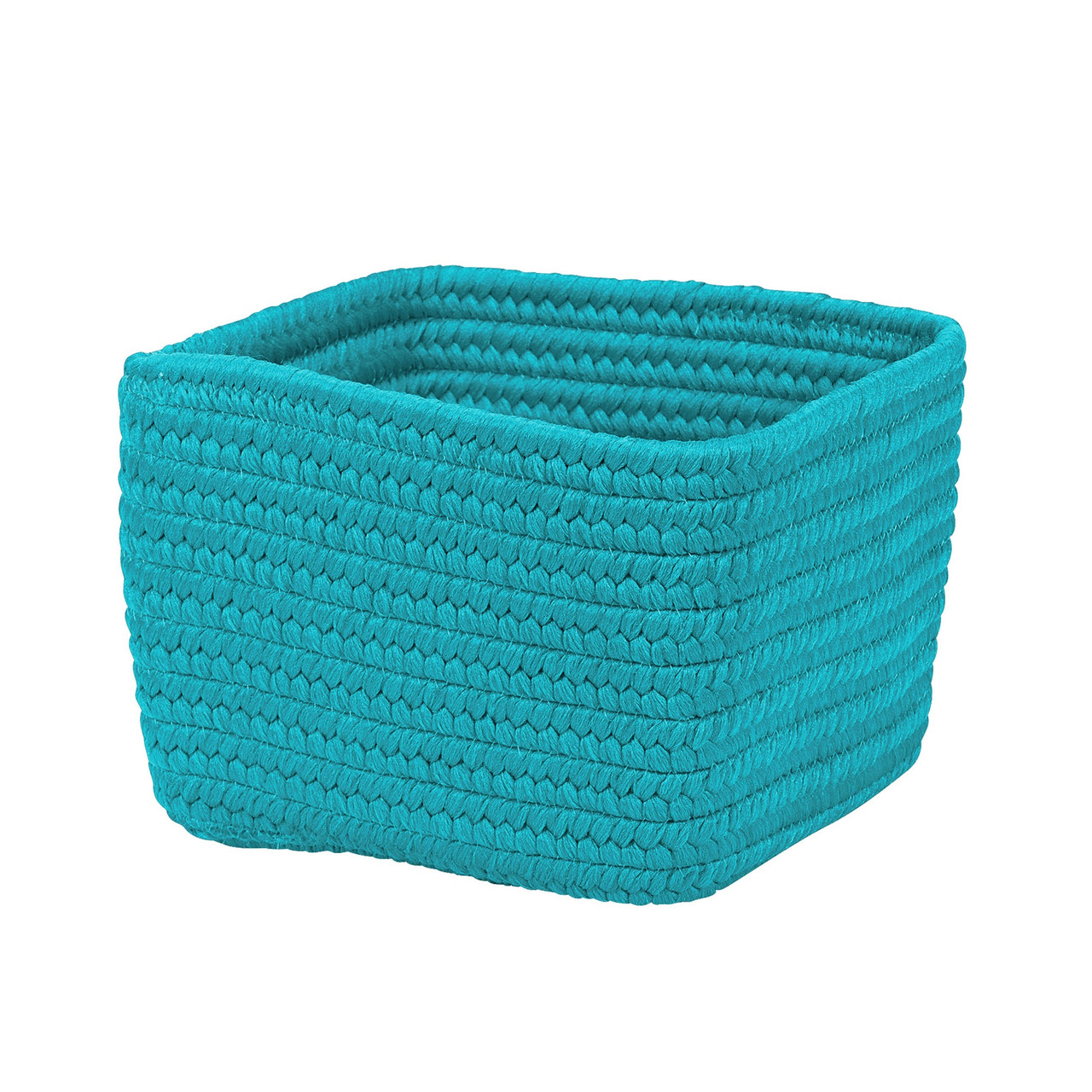 10" Aqua Blue Handmade Braided Basket | Christmas Central
