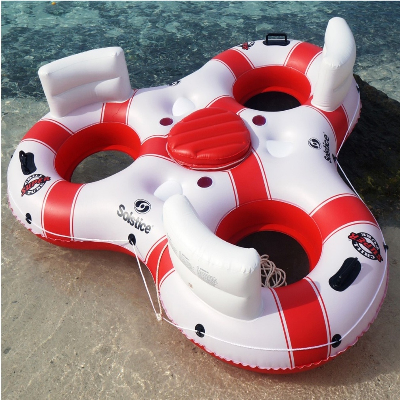 Solstice Super Chill Swimming Pool Float with Cooler - 81" - White ...