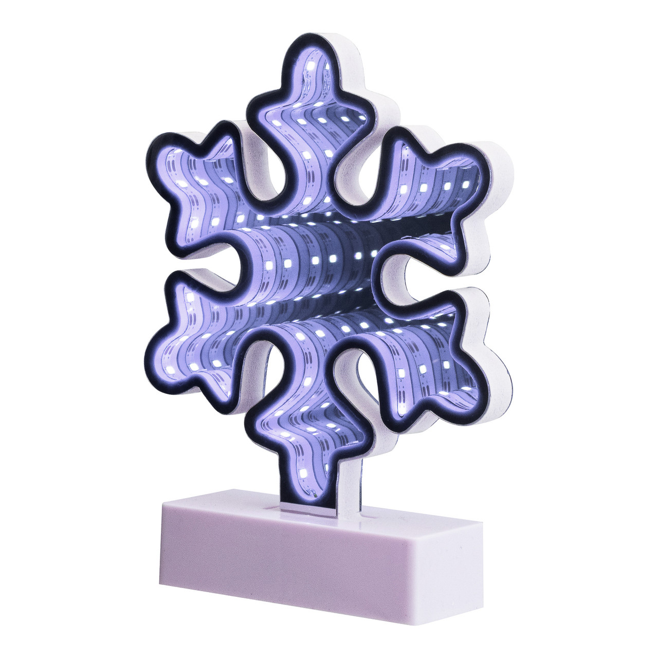 LED 3D Snowflake Christmas Infinity Mirror Light - 7.75" | Christmas ...