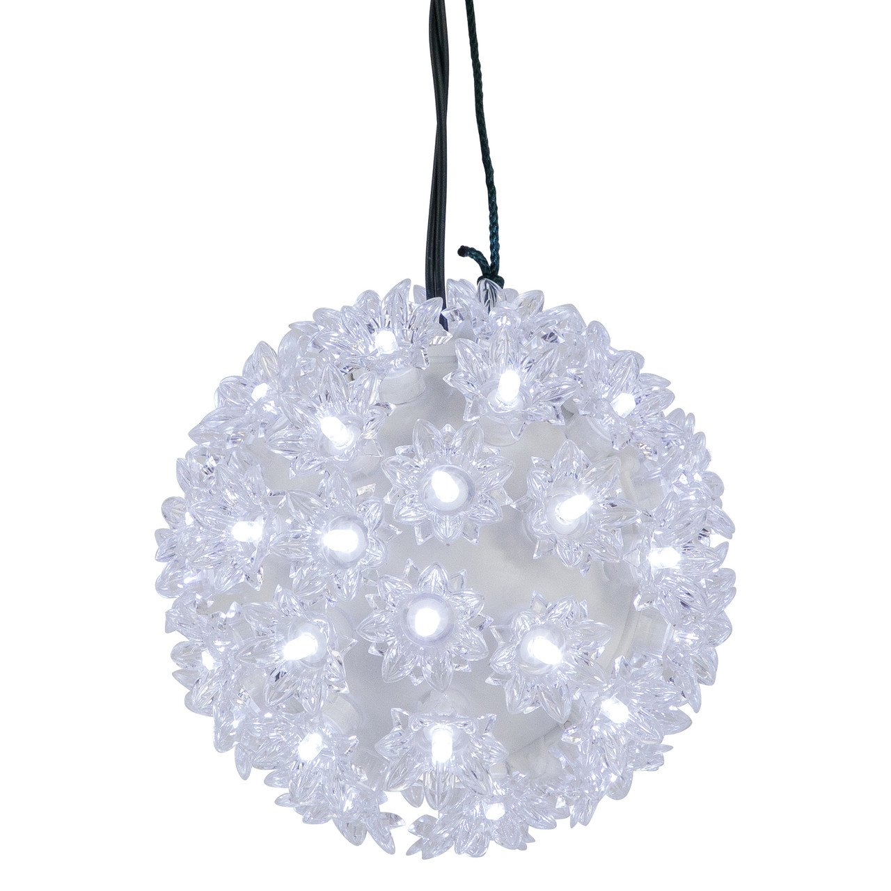 LED Lighted Starlight Sphere Hanging Outdoor Christmas Decoration- 6 ...