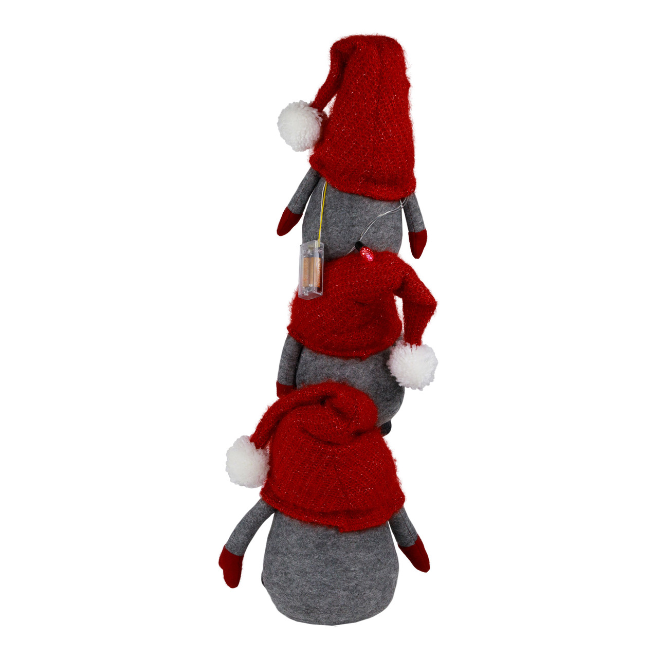 LED Lighted Triple Stacked Gnomes Christmas Decoration - 26 ...