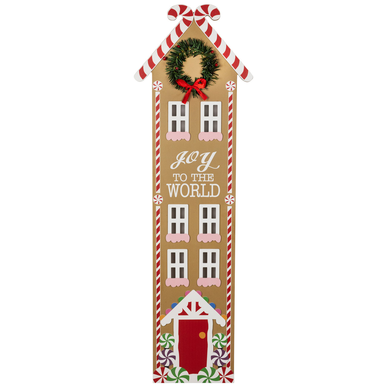 Gingerbread House "Joy to the World" Christmas Porch Sign - 36 ...