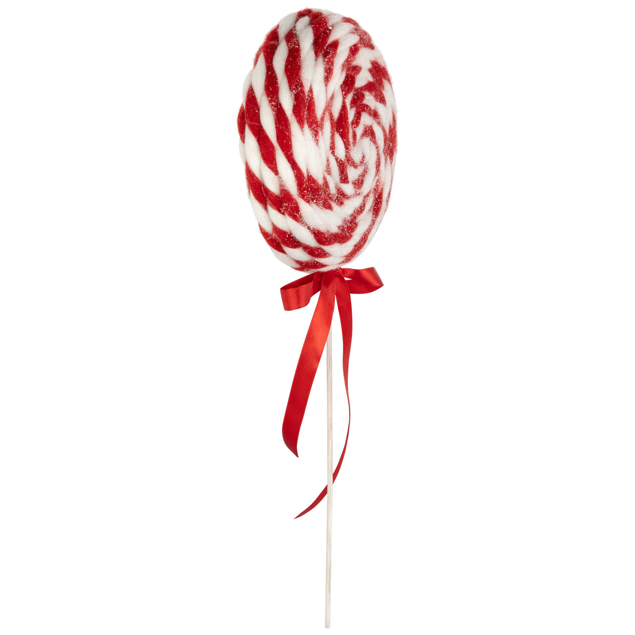 Twisted Yarn Peppermint Lollipop Christmas Pick - 19.25" | Christmas ...