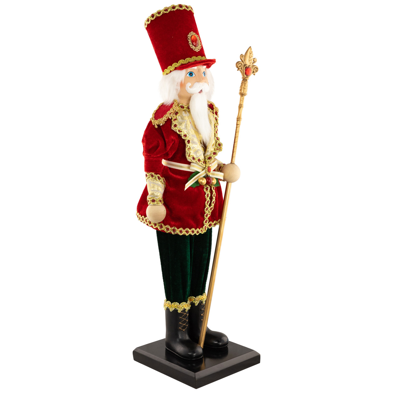Jeweled Nutcracker with Scepter Christmas Figure - 22" | Christmas Central