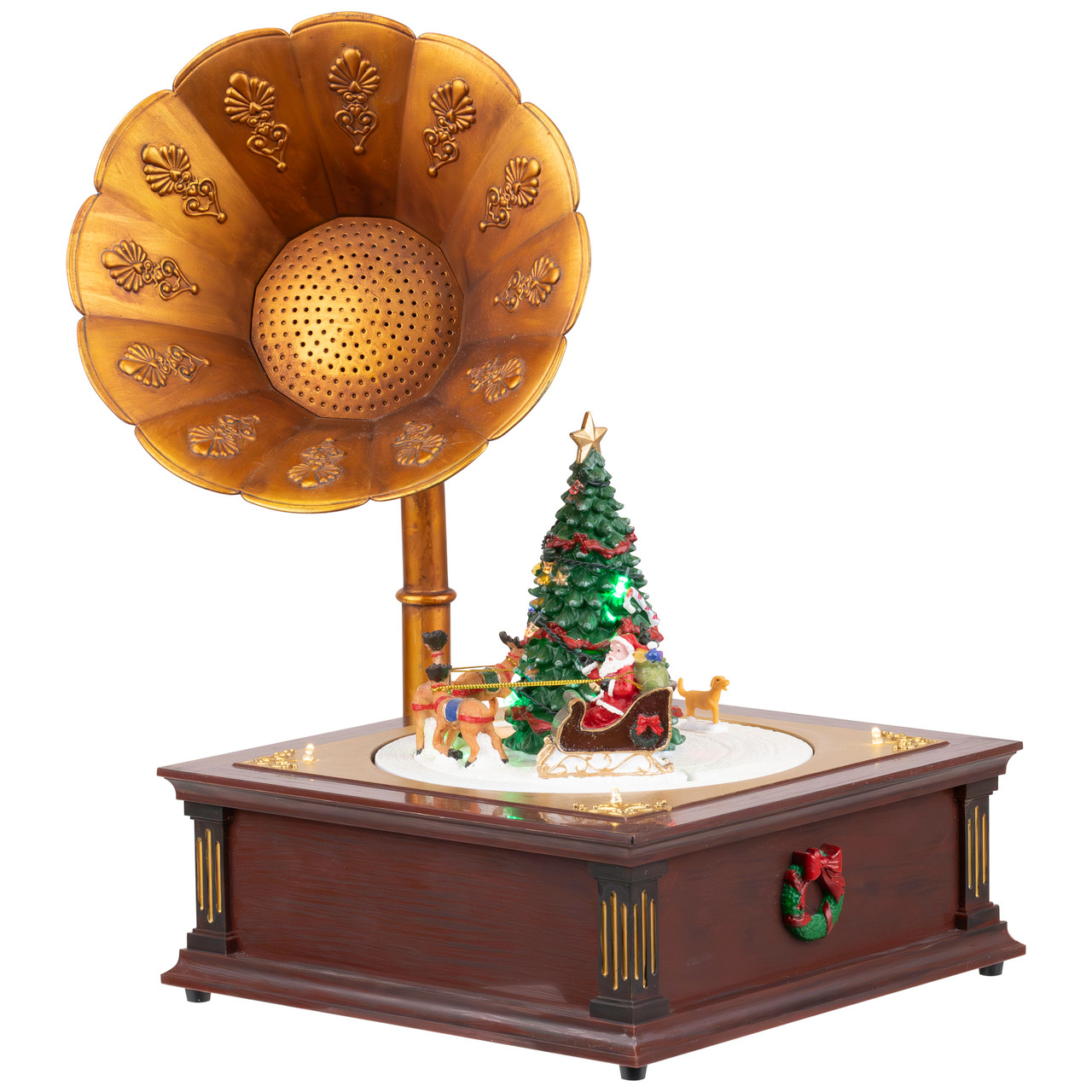 LED Lighted & Musical Gramophone Animated Christmas Decoration - 14 ...