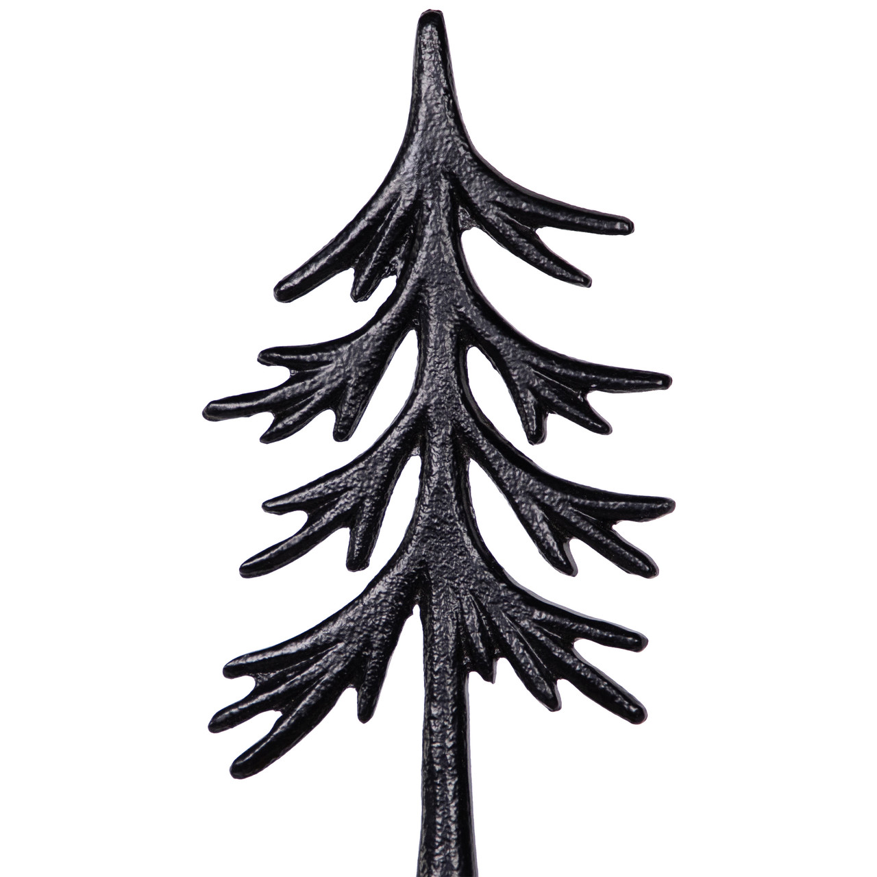 Metal Trees with Wood Base Christmas Decorations - 11" - Black - Set of ...