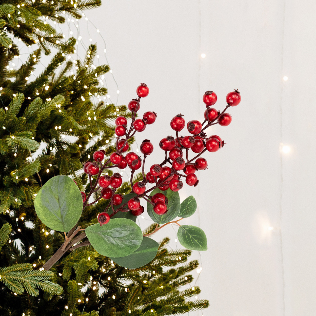Cranberry Artificial Floral Spray - 15" - Red | Christmas Central
