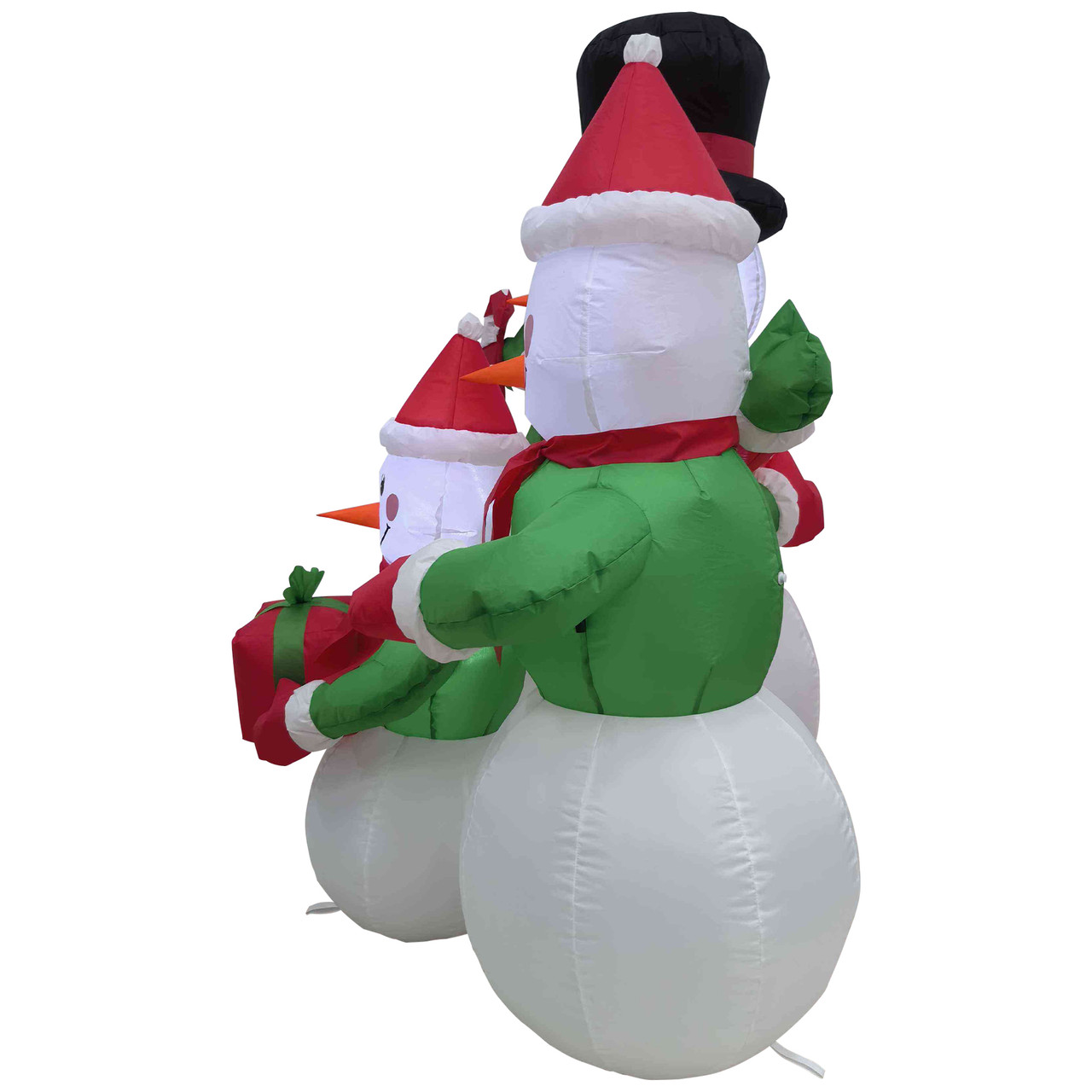 Lighted Inflatable Family of Snowman Outdoor Christmas Decoration - 4 ...