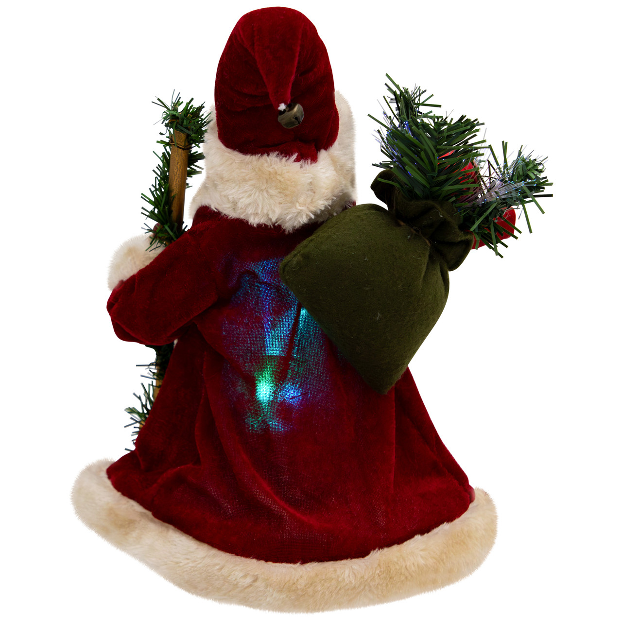 Lighted Color-Changing Fiber Optic Santa Claus Christmas Tree Topper ...
