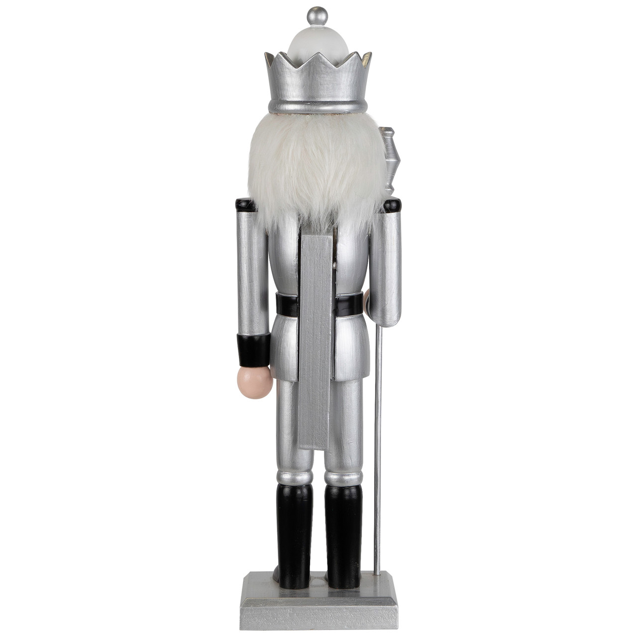 Jeweled Christmas Nutcracker Figure - 14" - Silver & Black | Christmas ...