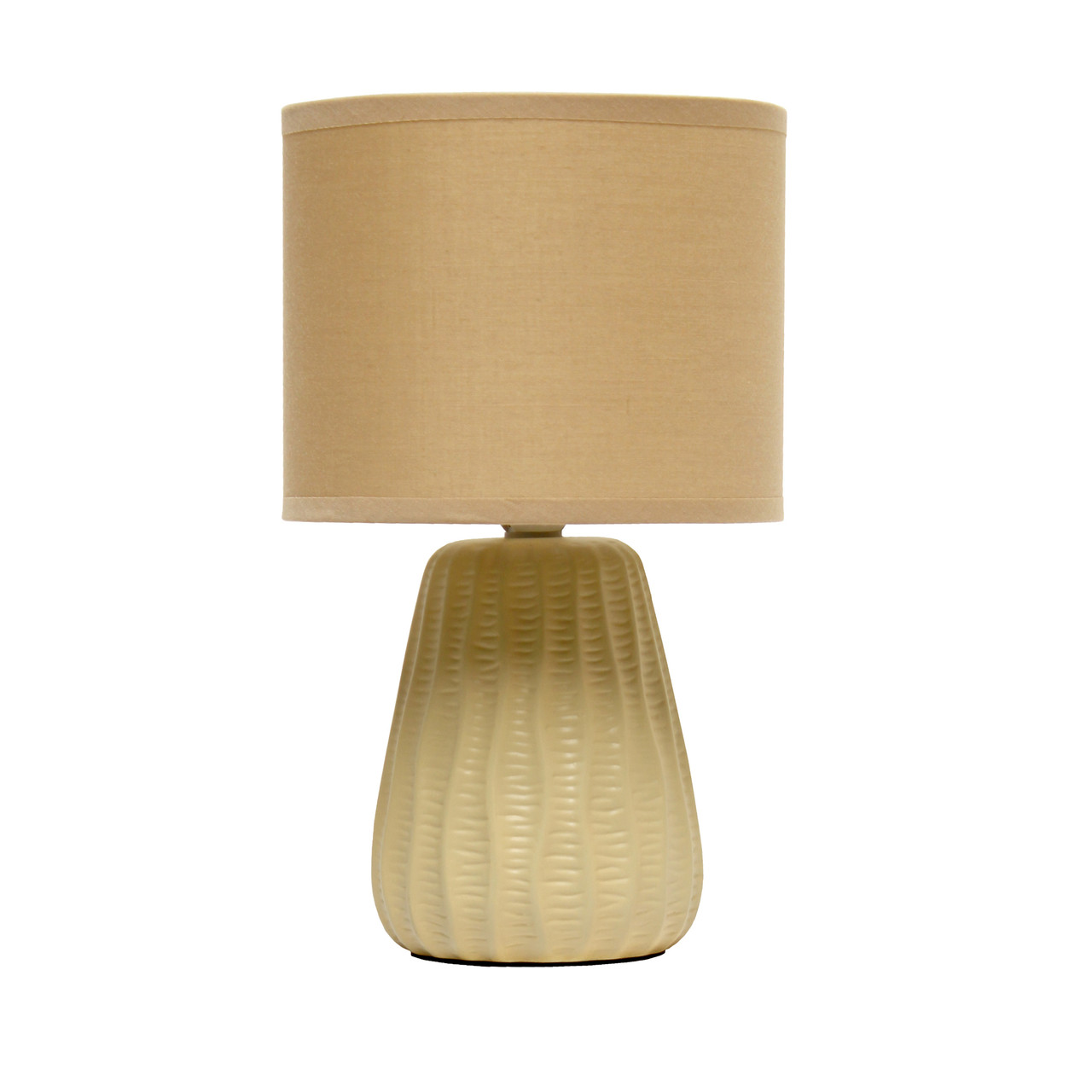 Texture Ceramic Table Desk Lamp with Drum Shade - 11" - Tan | Christmas ...