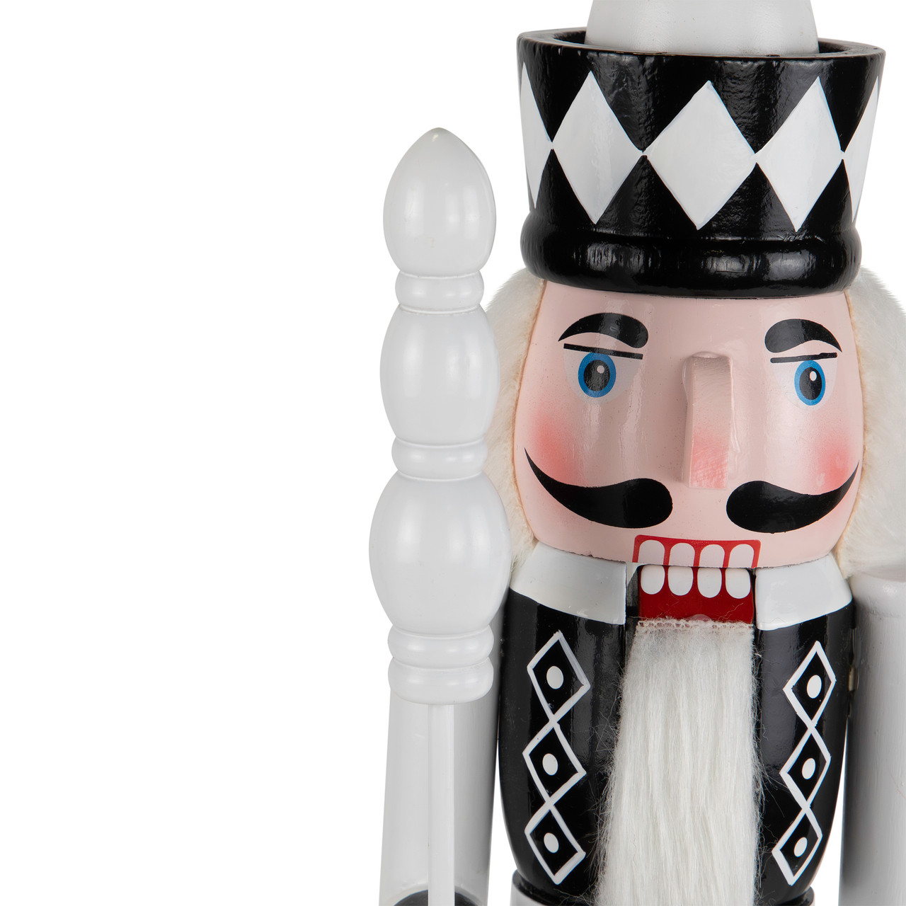 Checkered Nutcracker Soldier with Scepter Christmas Figure - 15 ...