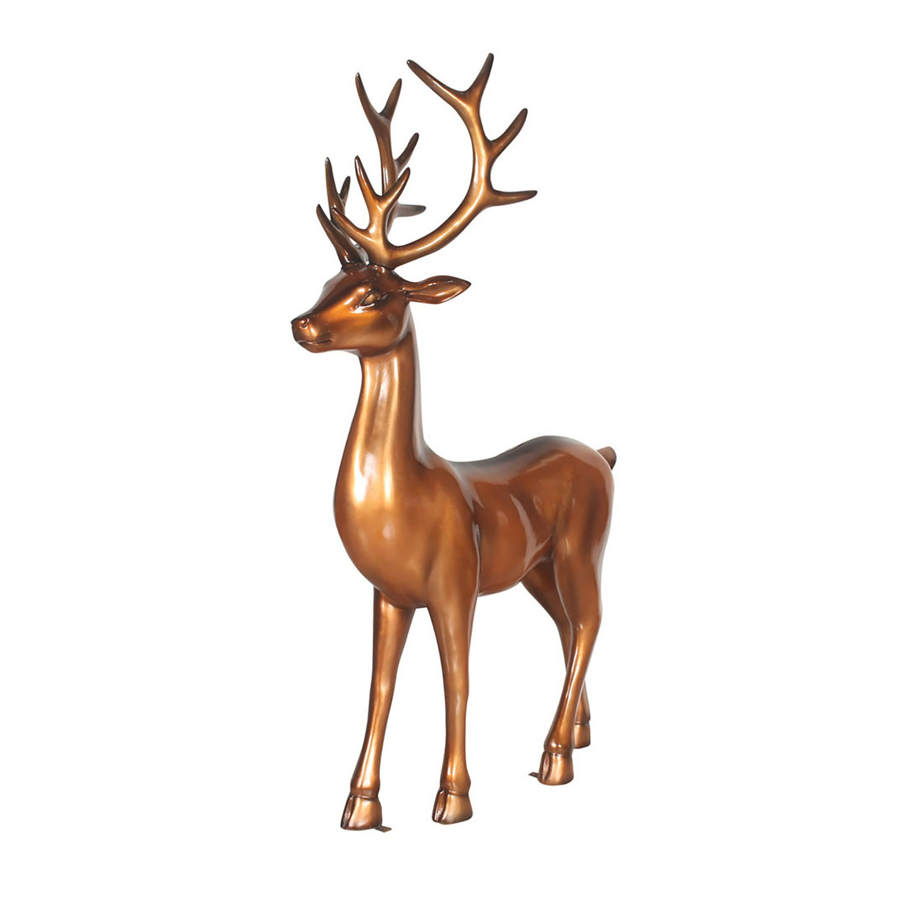 Commercial Fiberglass Standing Reindeer Outdoor Decoration - 70 ...