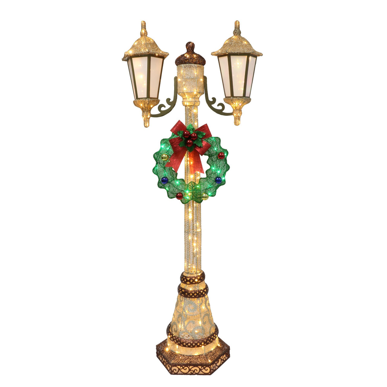 Lighted Lamp Post Christmas Outdoor Yard Decoration - 72" | Christmas ...