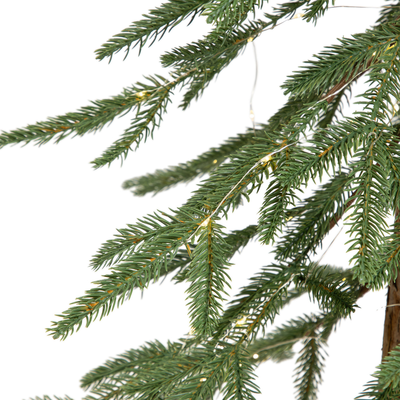 Pre-Lit Medium Alpine Artificial Christmas Tree - 4' - Clear LED Lights ...