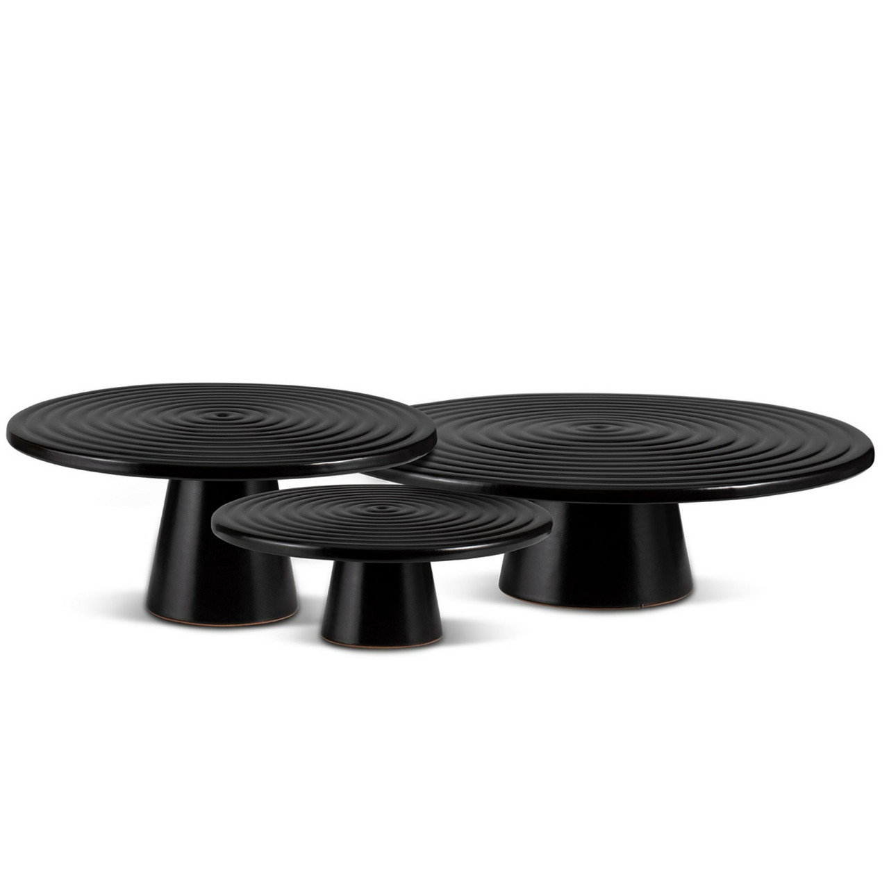 Large Food Display Stand - 12.5” - Matte Black | Christmas Central