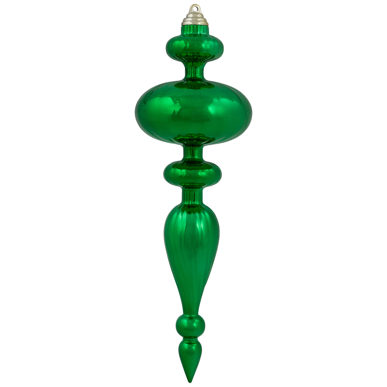 Shatterproof Commercial Size Finial Christmas Ornaments - 14" - Green ...
