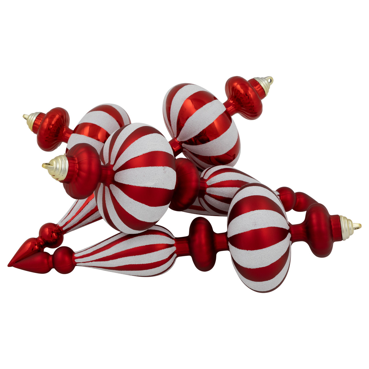 Shatterproof Commercial Size Finial Christmas Ornaments - 14" - Red ...