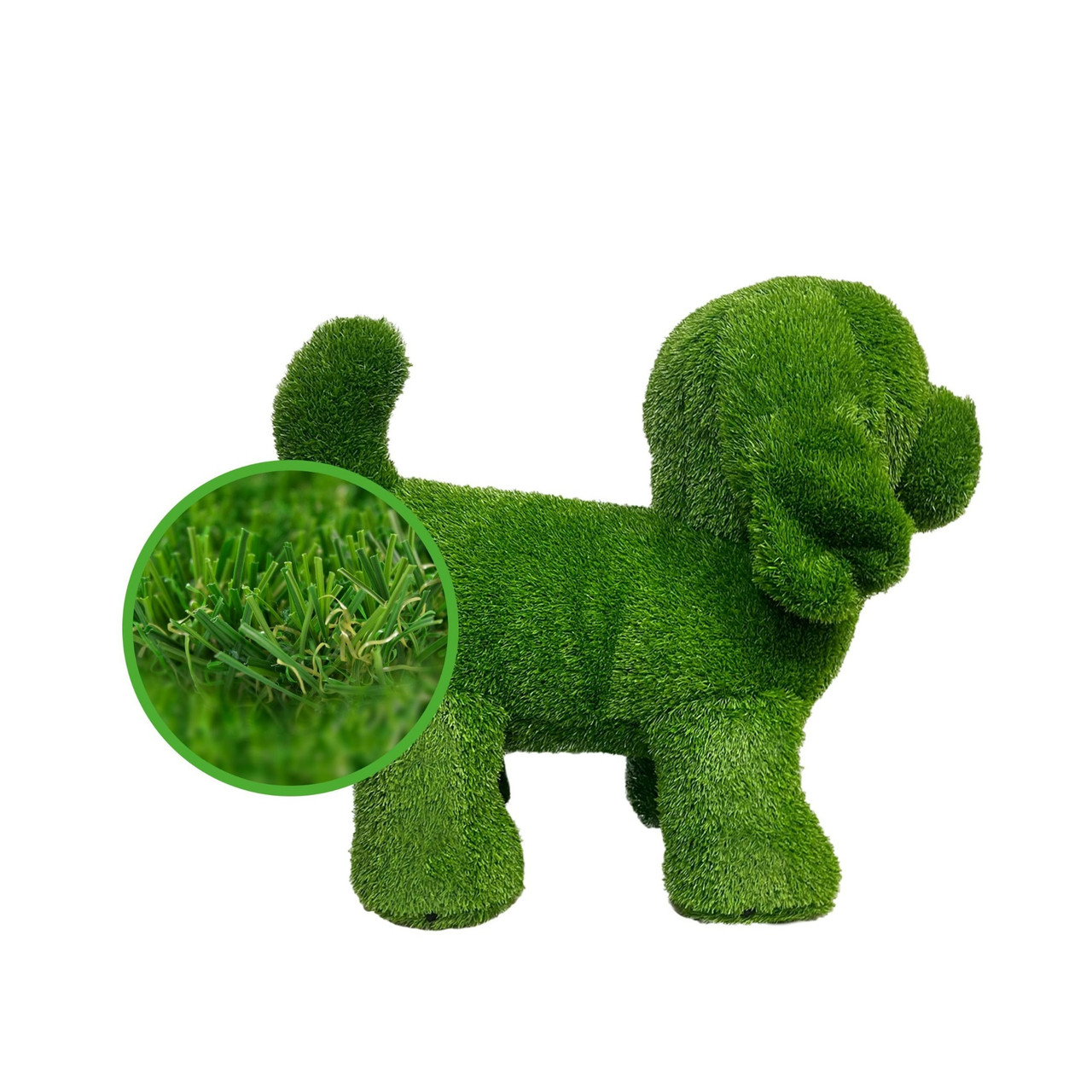 Standing Dog Outdoor Artificial Garden Turf Topiary - 26" | Christmas ...