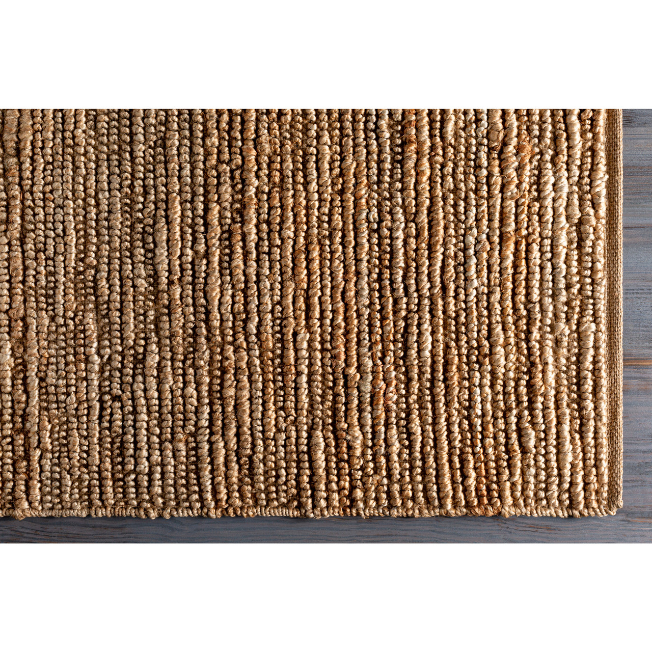 8' Solid Tawny Brown Hand Woven Round Area Throw Rug | Christmas Central