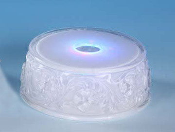 Icy Crystal LED Lighted Small Round Base for Use Under Figurines 1.5 ...