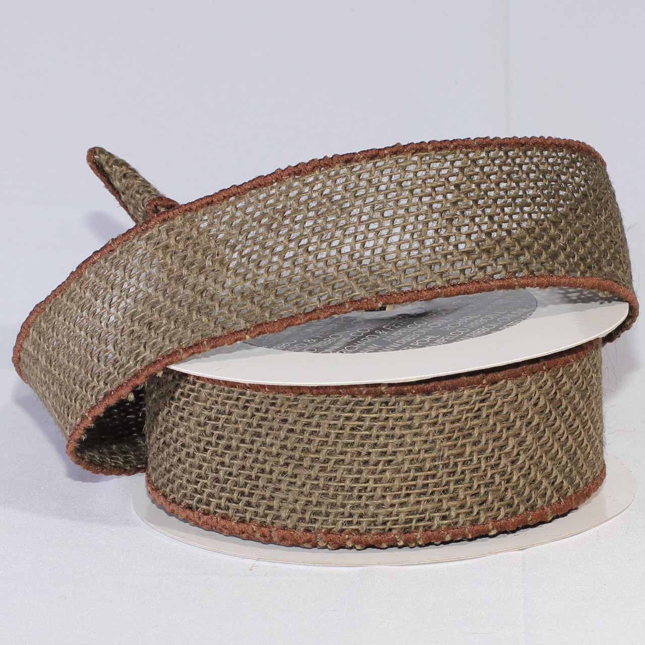 Dark Brown Burlap Wired Craft Ribbon 2" x 40 Yards | Christmas Central