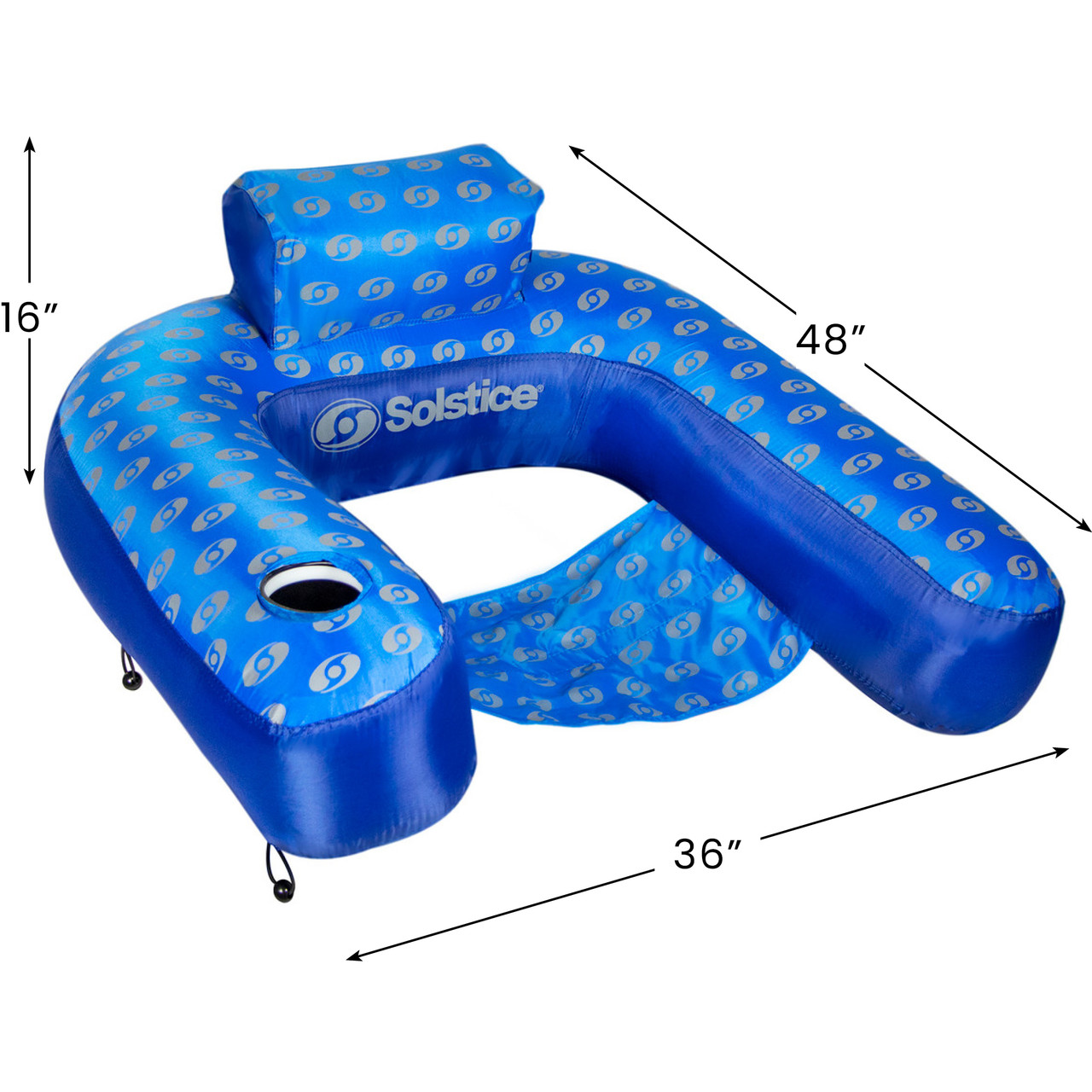 Inflatable Swimming Pool Lounger Hammock Chair - 39" - Blue | Christmas ...