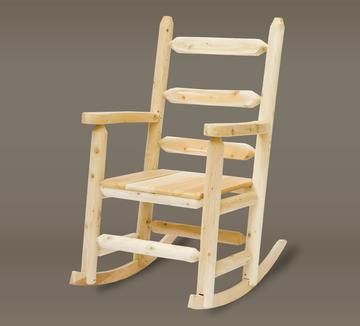 44" Handcrafted Natural Cedar Outdoor Patio Ladder Back Rocking Chair ...